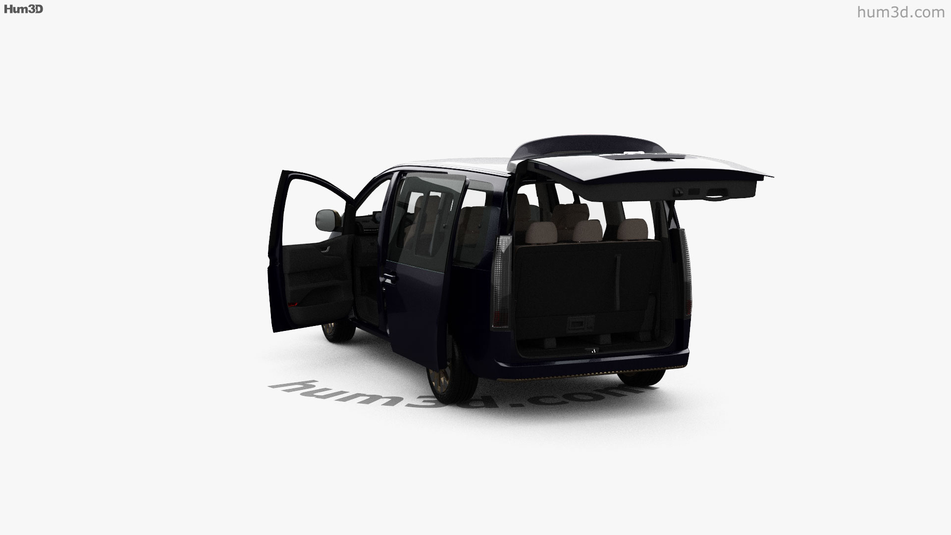360 view of Hyundai Staria Premium with HQ interior 2024 3D model ...