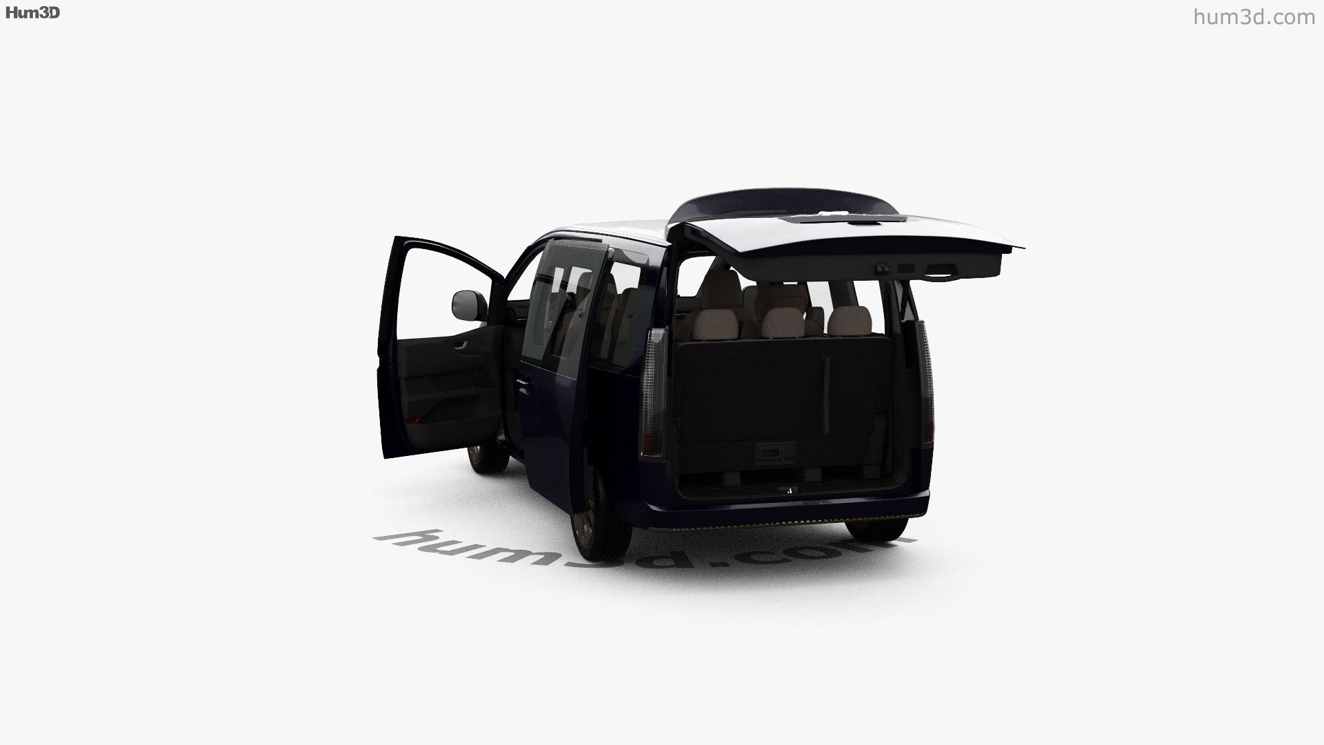 360 view of Hyundai Staria Premium with HQ interior 2024 3D model ...