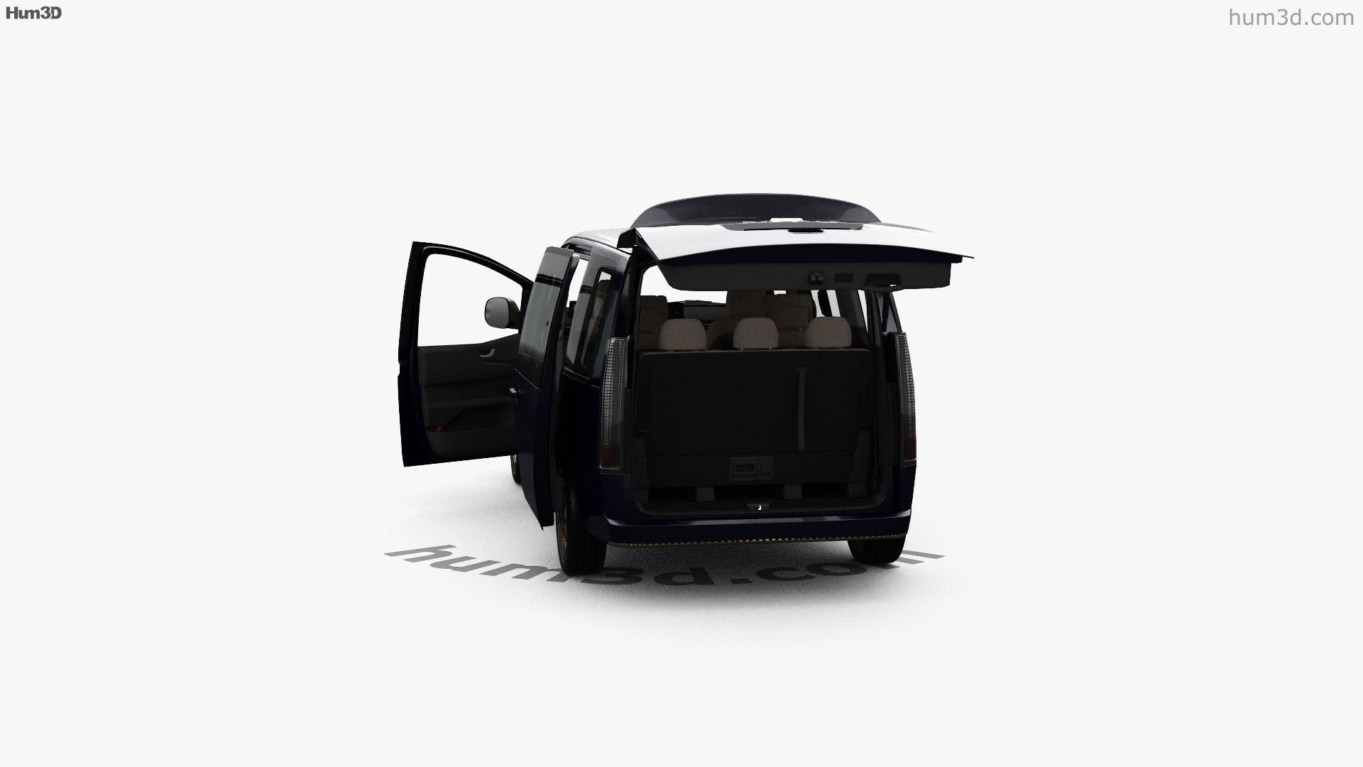 360 view of Hyundai Staria Premium with HQ interior 2024 3D model ...
