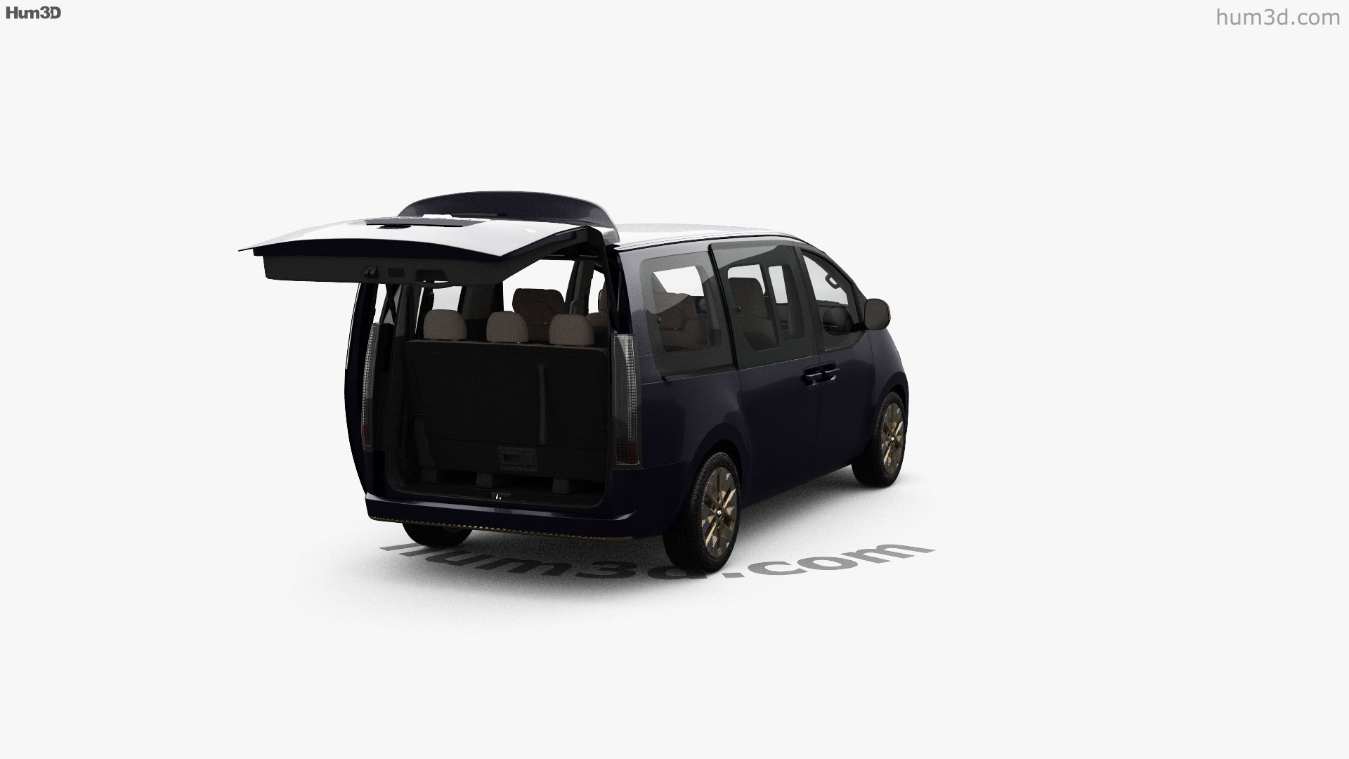 360 view of Hyundai Staria Premium with HQ interior 2024 3D model ...