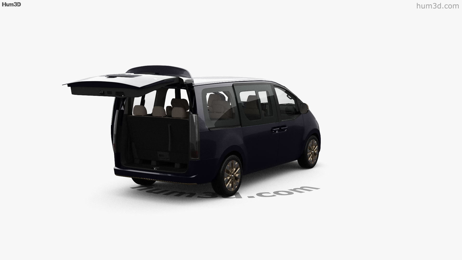 360 view of Hyundai Staria Premium with HQ interior 2024 3D model ...