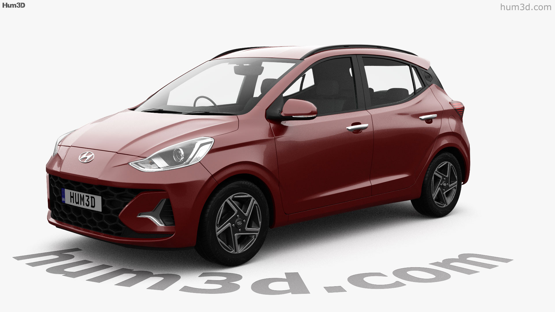 360 view of Hyundai i10 Grand Nios 2024 3D model - 3DModels store