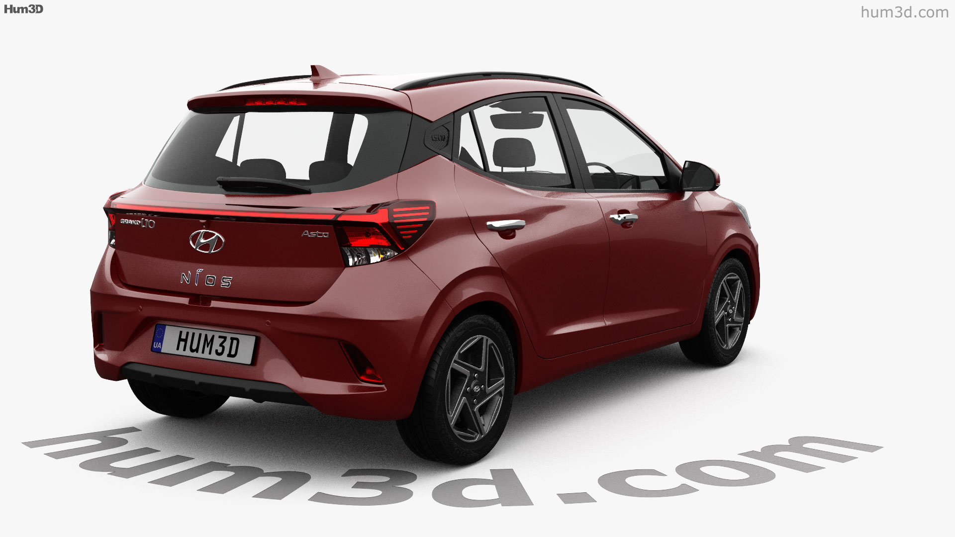 360 view of Hyundai i10 Grand Nios 2024 3D model - 3DModels store