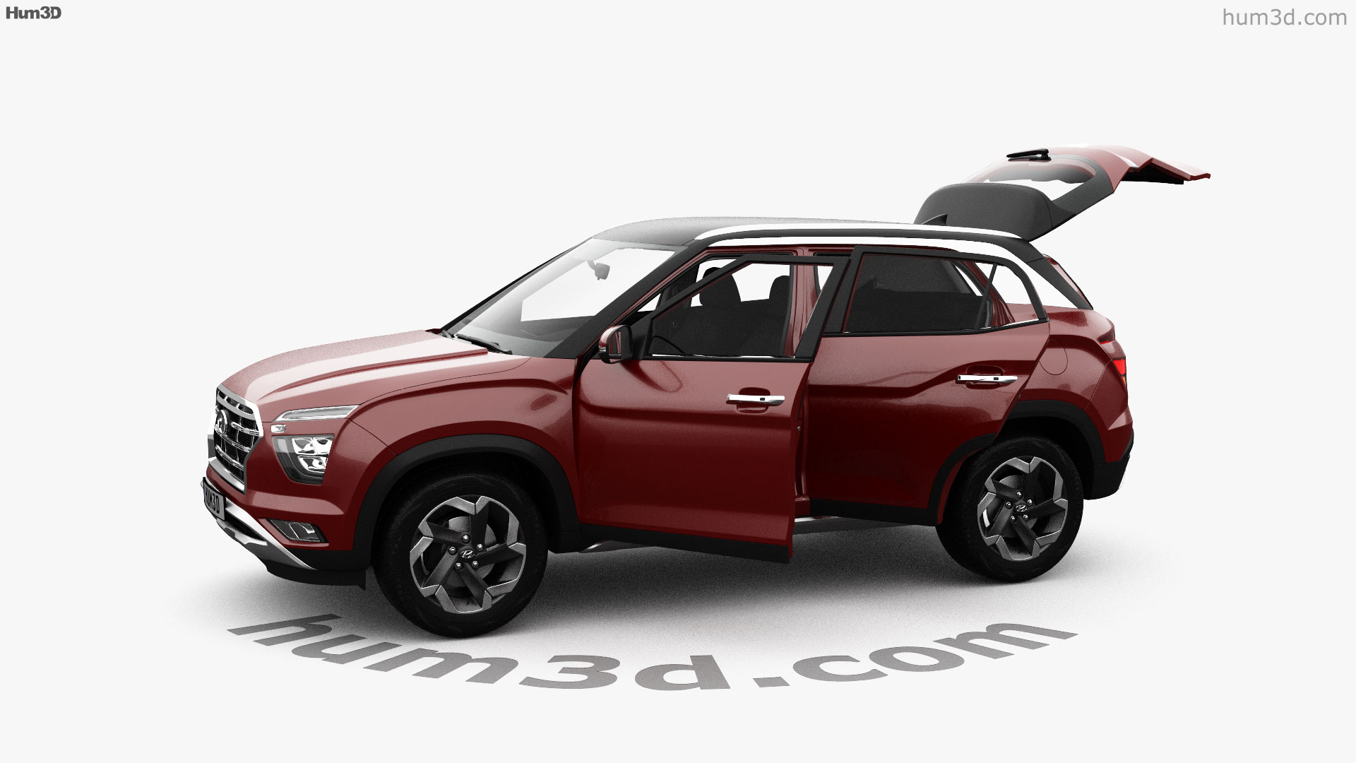 360 view of Hyundai Creta with HQ interior 2023 3D model - 3DModels store