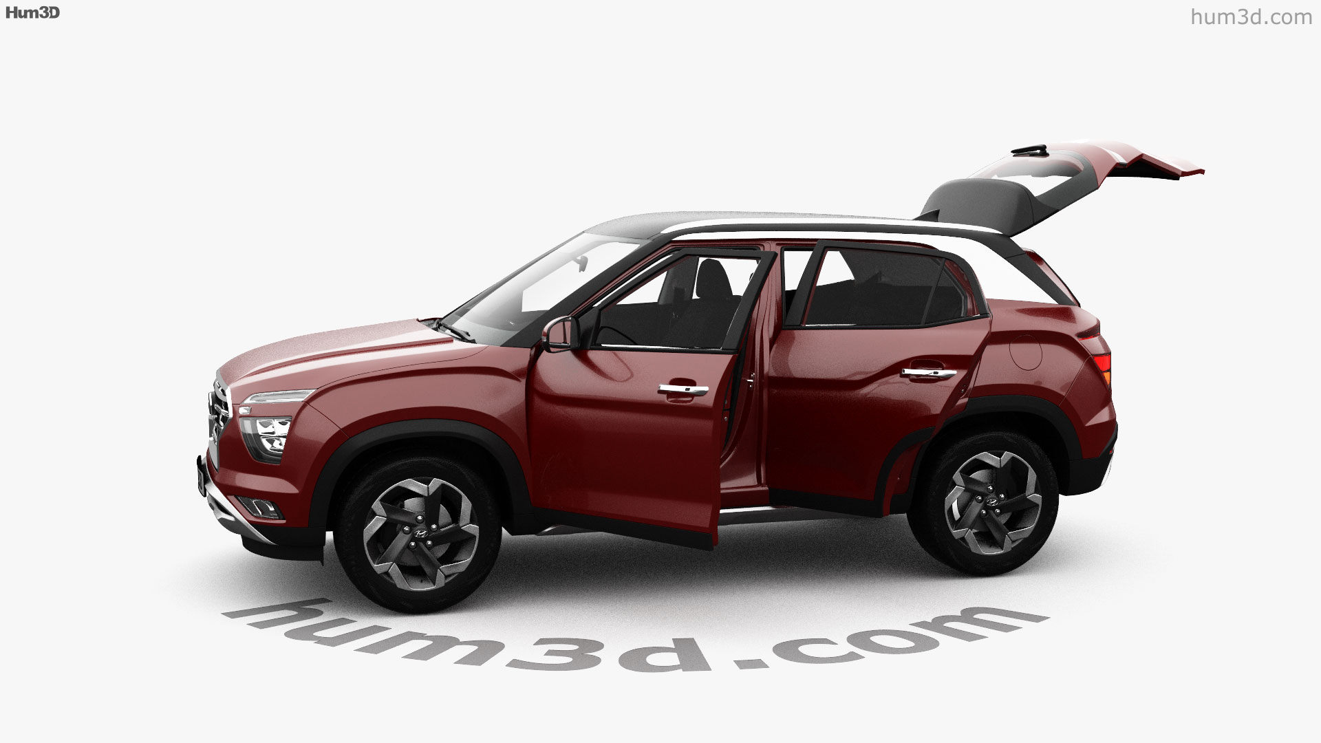 360 view of Hyundai Creta with HQ interior 2023 3D model - 3DModels store