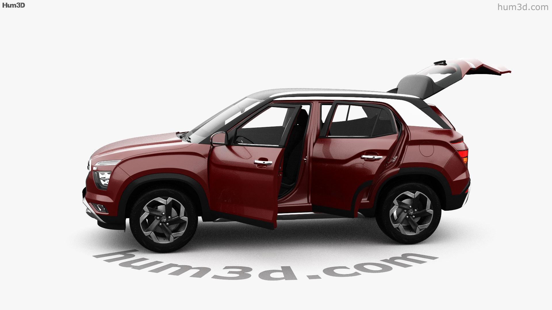 360 view of Hyundai Creta with HQ interior 2023 3D model - 3DModels store
