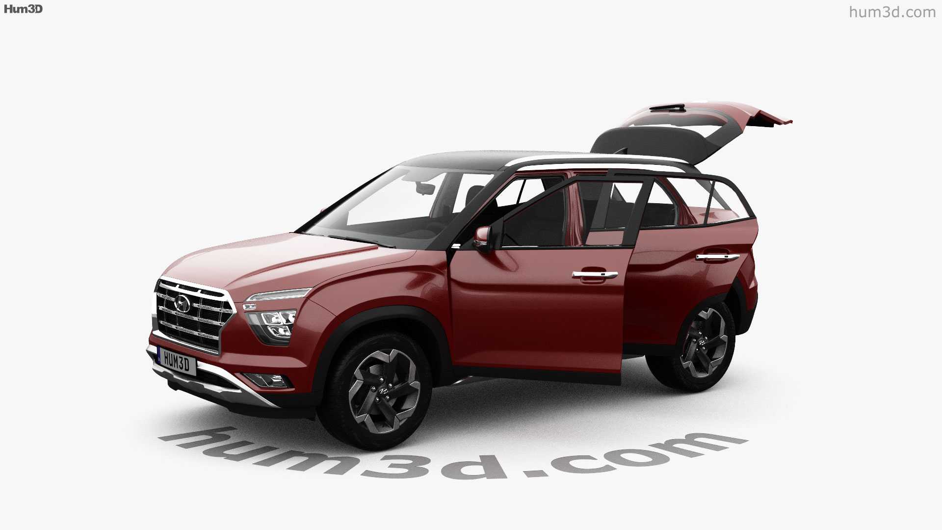 360 view of Hyundai Creta with HQ interior 2023 3D model - 3DModels store
