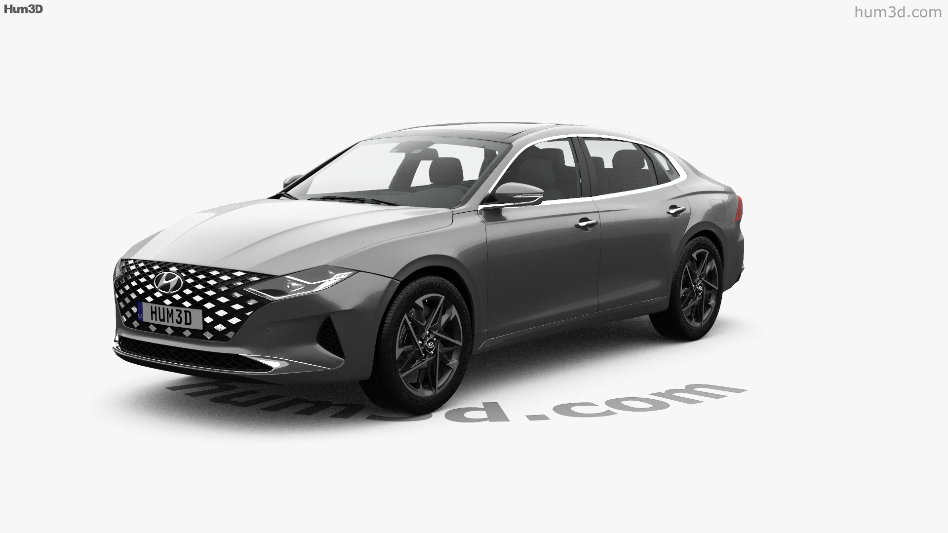 360 view of Hyundai Azera 2022 3D model - 3DModels store