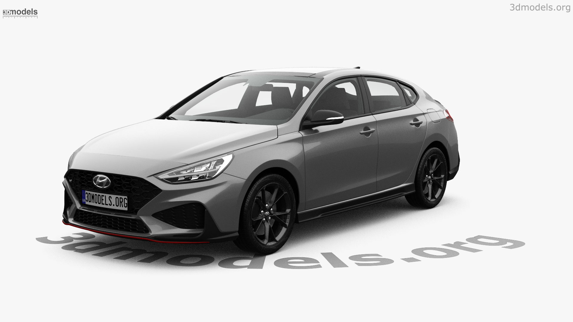 360 view of Hyundai i30 fastback N 2023 3D model - 3DModels store
