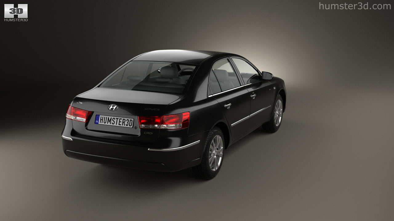 360 view of Hyundai Sonata (NF) 2010 3D model - 3DModels store