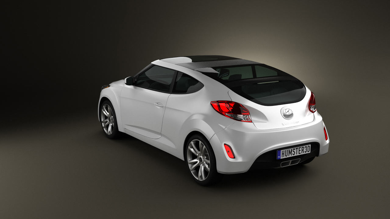 360 view of Hyundai Veloster 2015 3D model - 3DModels store