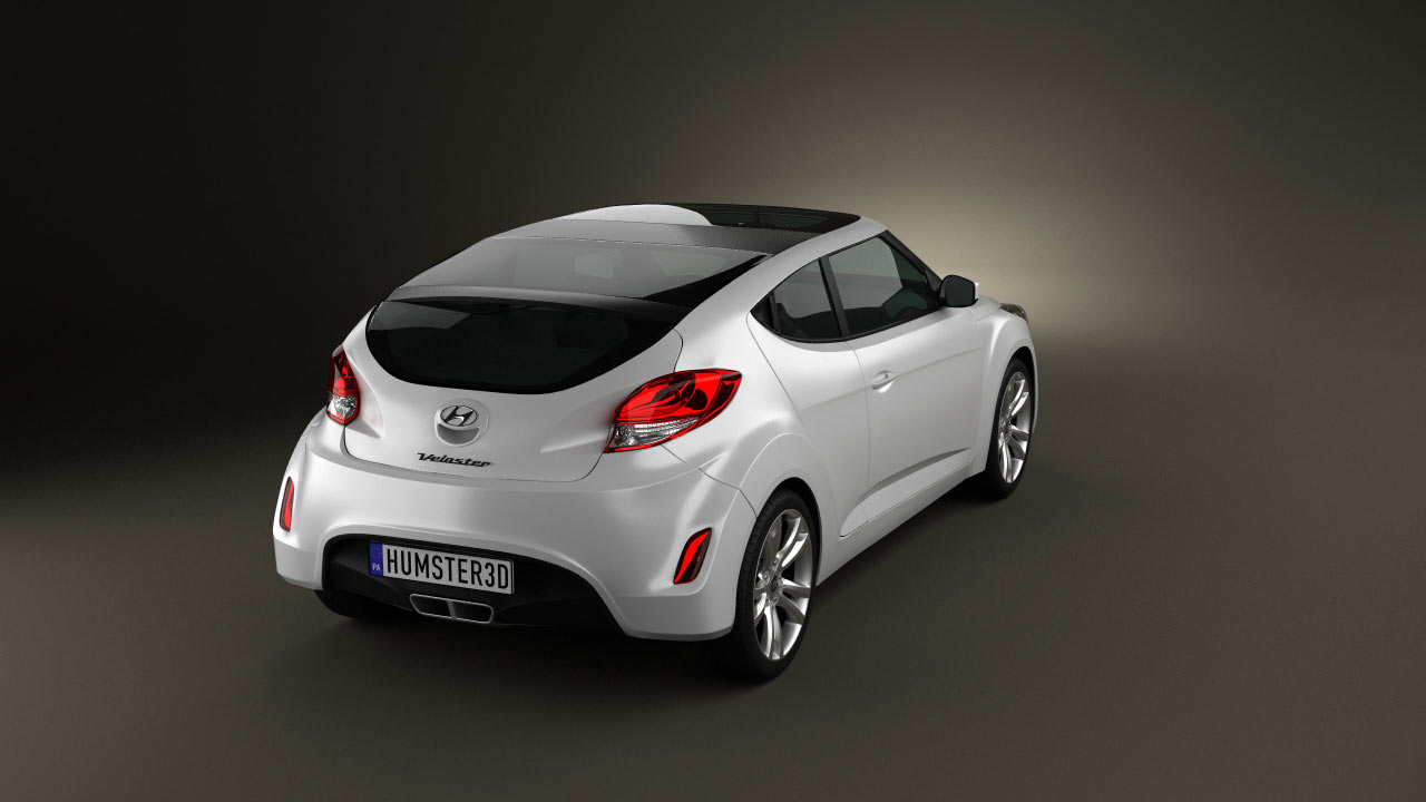 360 view of Hyundai Veloster 2015 3D model - 3DModels store