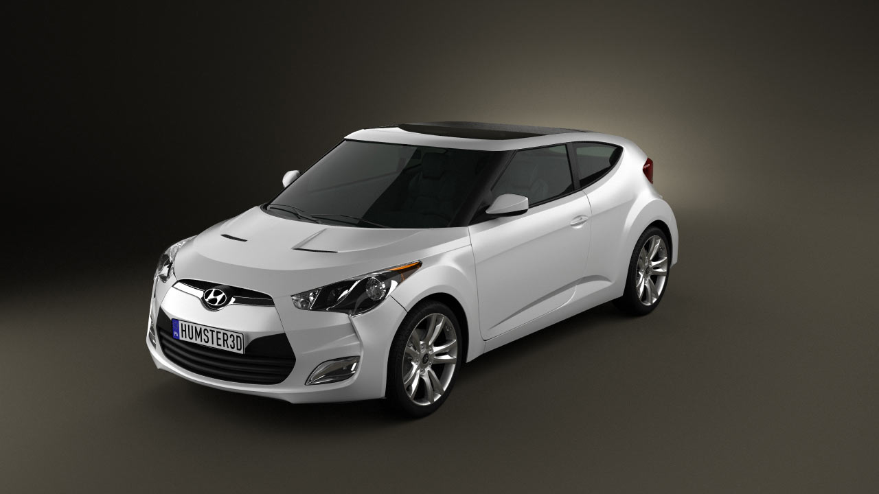 360 view of Hyundai Veloster 2015 3D model - 3DModels store