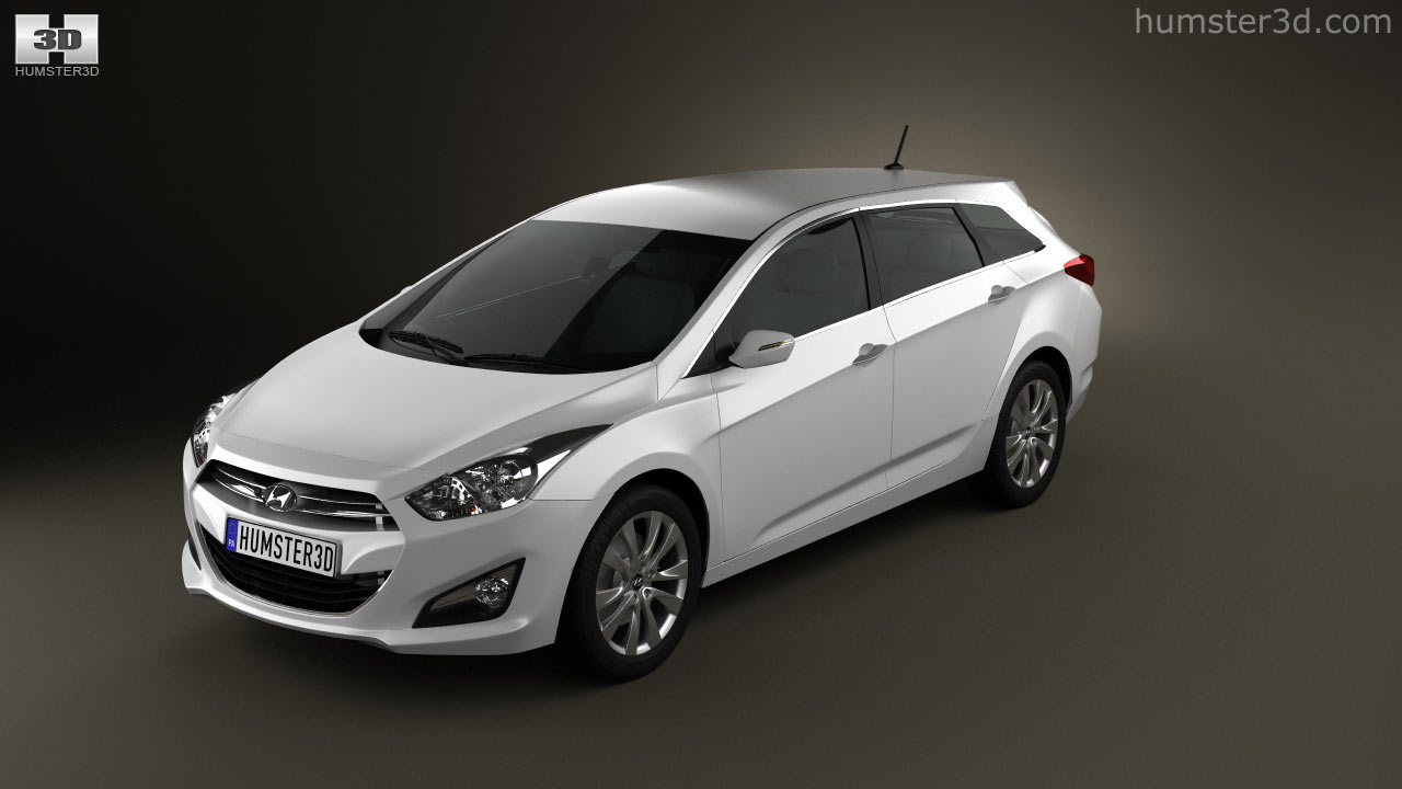 360° visning af Hyundai i40 Tourer 2015 3D-model - 3DModels butik