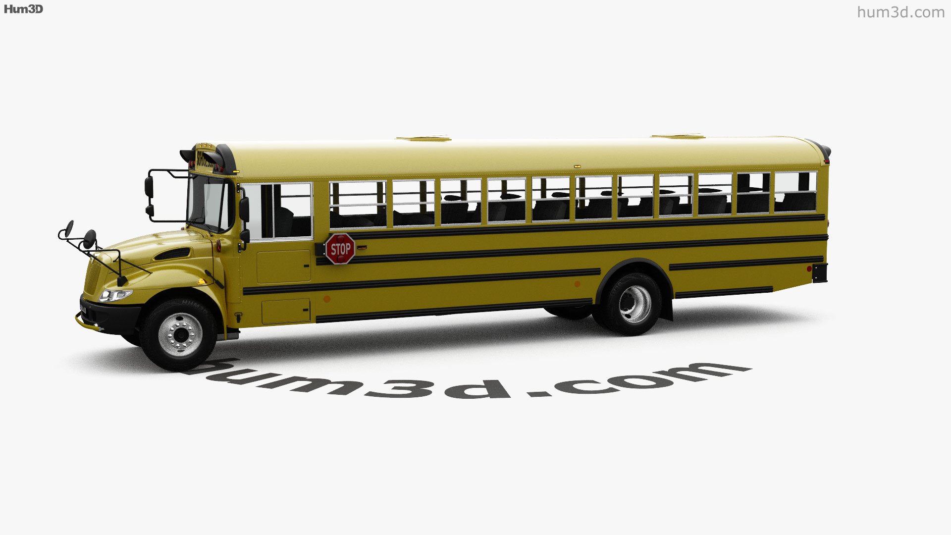 360 view of IC CE School Bus 2019 3D model - 3DModels store