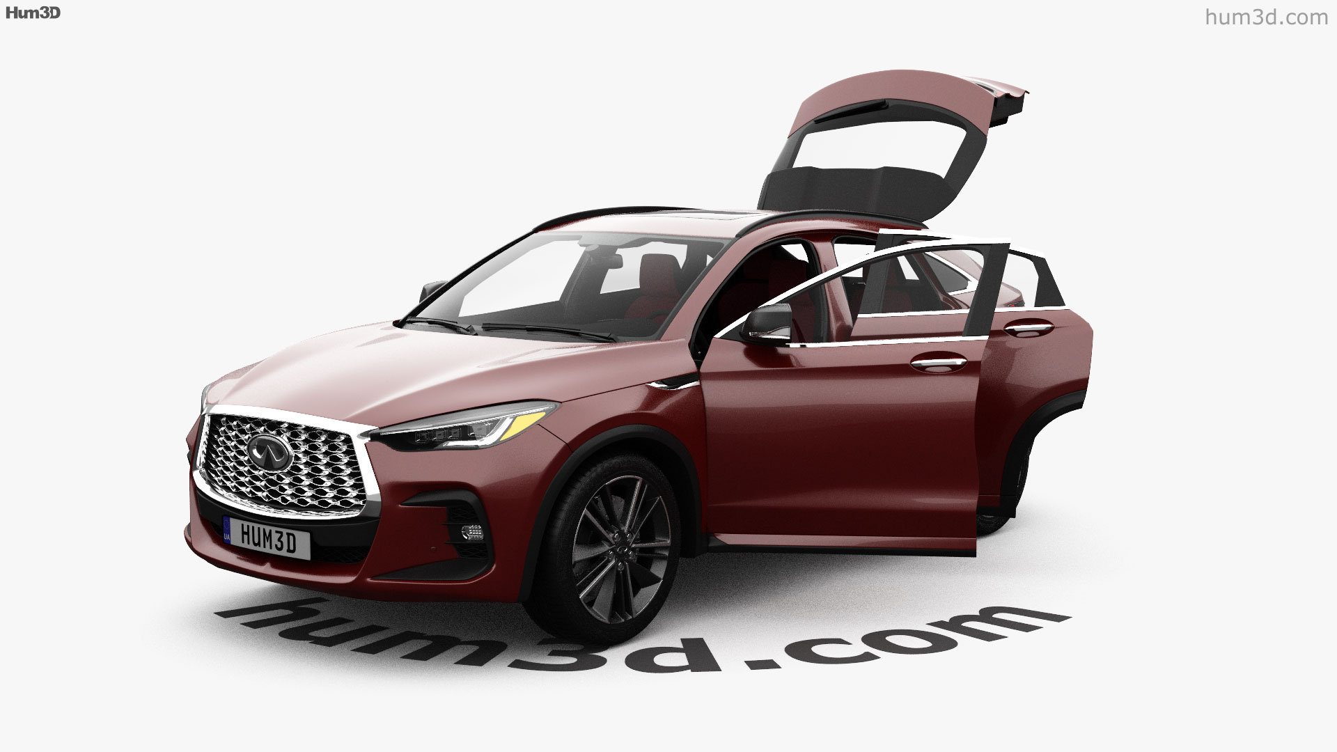 360 view of Infiniti QX55 US-spec with HQ interior 2024 3D model ...