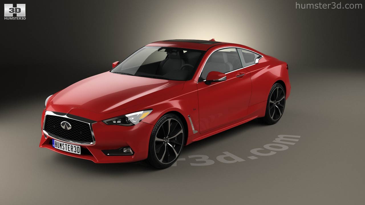 360 view of Infiniti Q60 S 2020 3D model - 3DModels store