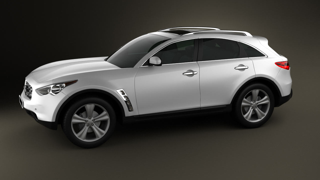 360 view of Infiniti FX (S51) 2008 3D model - 3DModels store