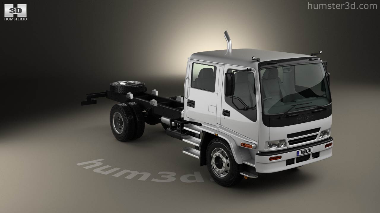 360 view of Isuzu FTR 800 Crew Cab Chassis Truck 2003 3D model ...