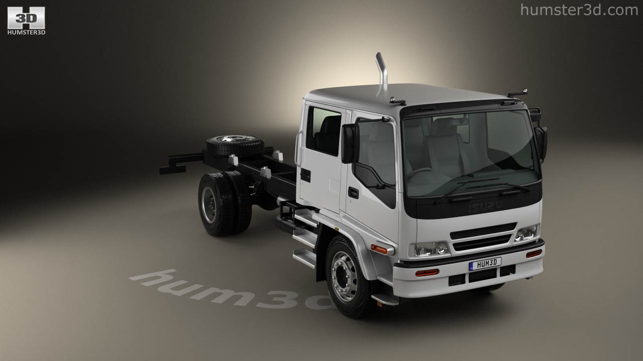 360 view of Isuzu FTR 800 Crew Cab Chassis Truck 2003 3D model ...