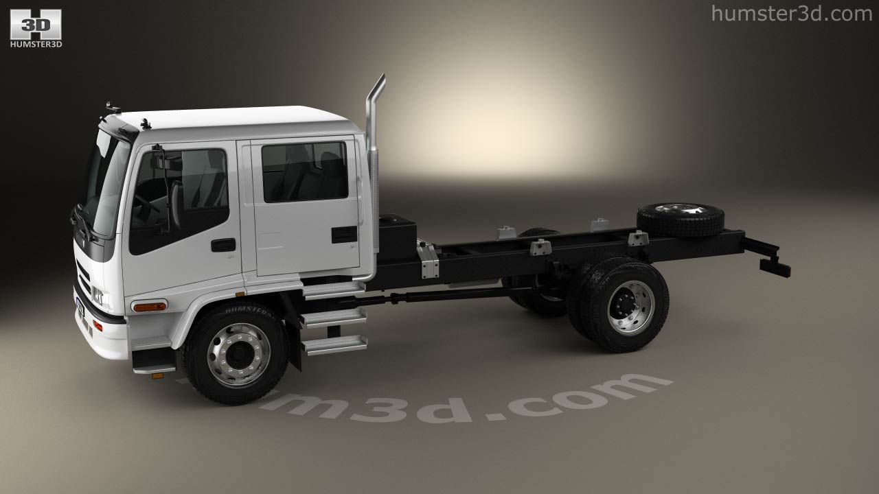 360 view of Isuzu FTR 800 Crew Cab Chassis Truck 2003 3D model ...
