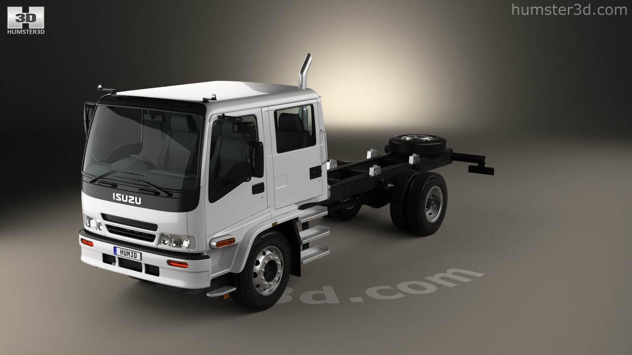 360 view of Isuzu FTR 800 Crew Cab Chassis Truck 2003 3D model ...