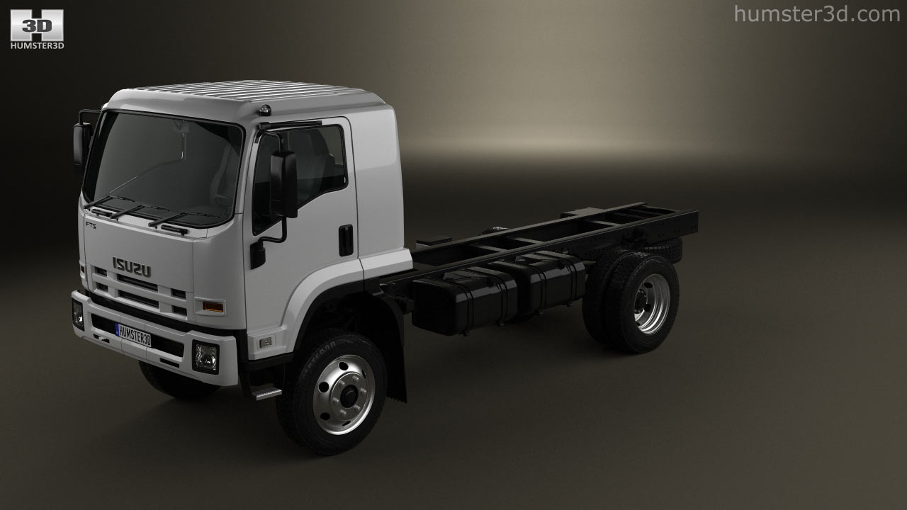 Vista 360 del modelo 3D de Isuzu FTS 800 Cabina Simple Chasis de Camión ...