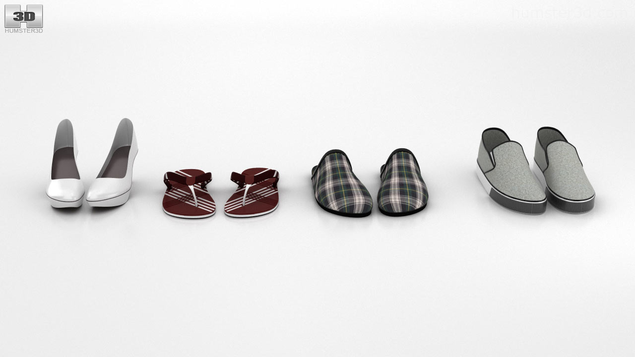 360 view of Summer Footwear 3D model - 3DModels store