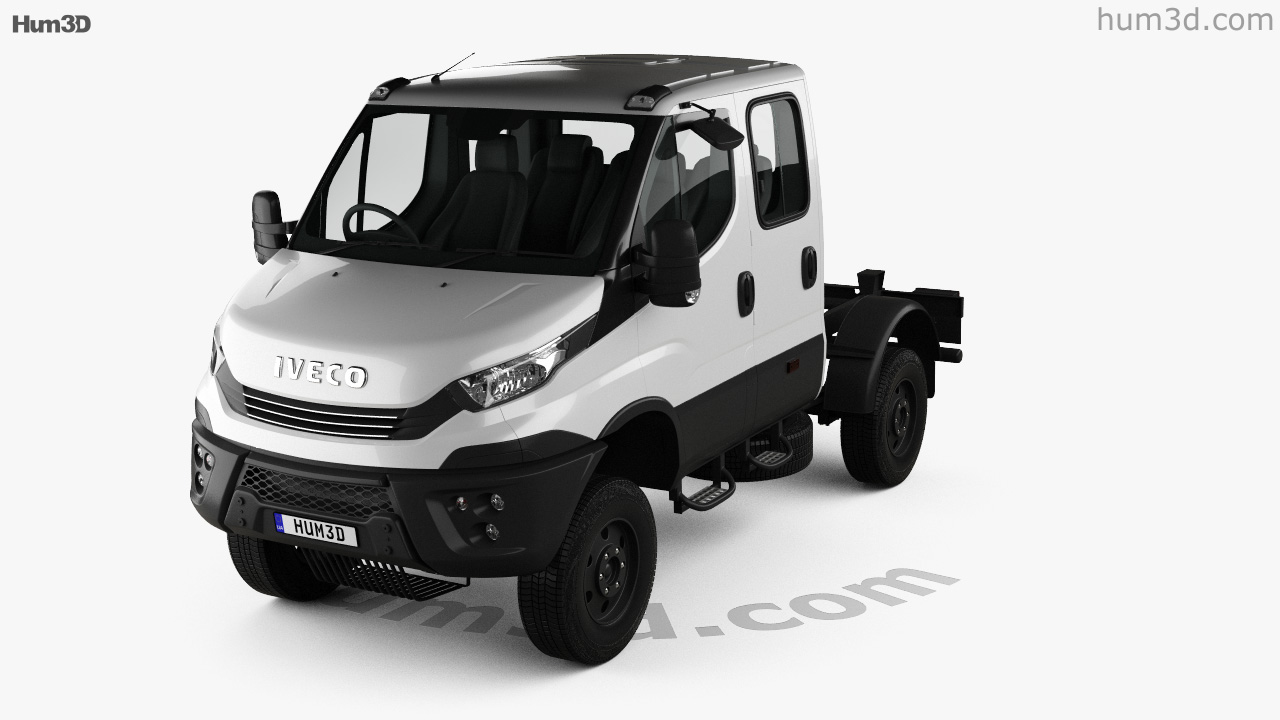 360 view of Iveco Daily 4x4 Dual Cab Chassis 2020 3D model - 3DModels store