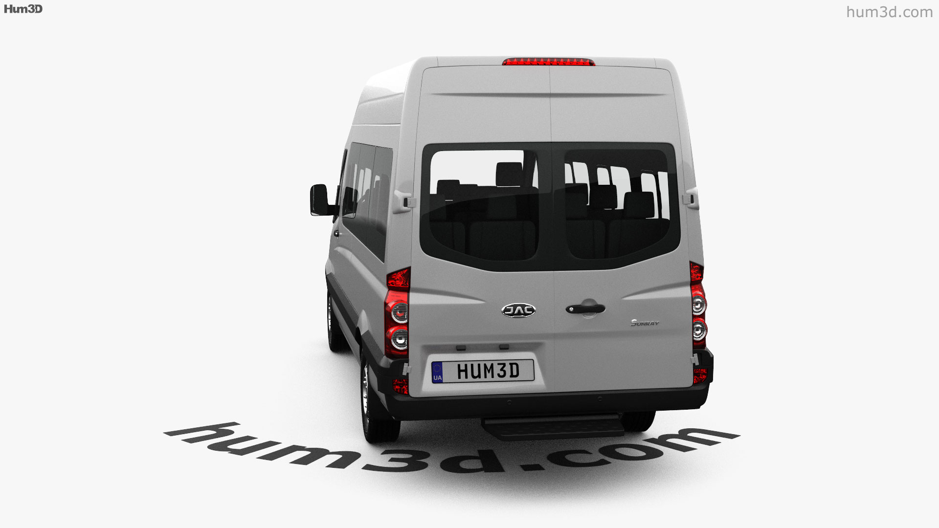 360 view of JAC Sunray Passenger Van L2H2 2024 3D model - 3DModels store