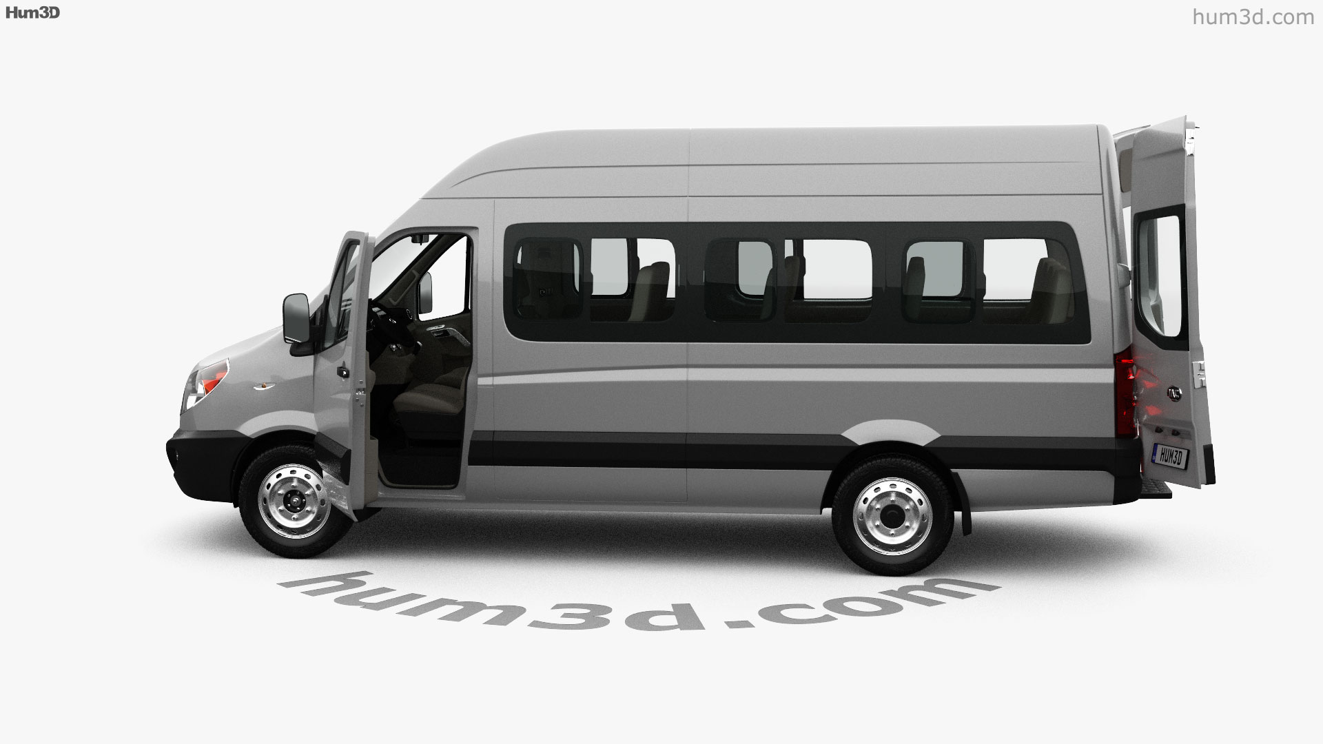 360 view of JAC Sunray Passenger Van L2H2 with HQ interior 2024 3D ...