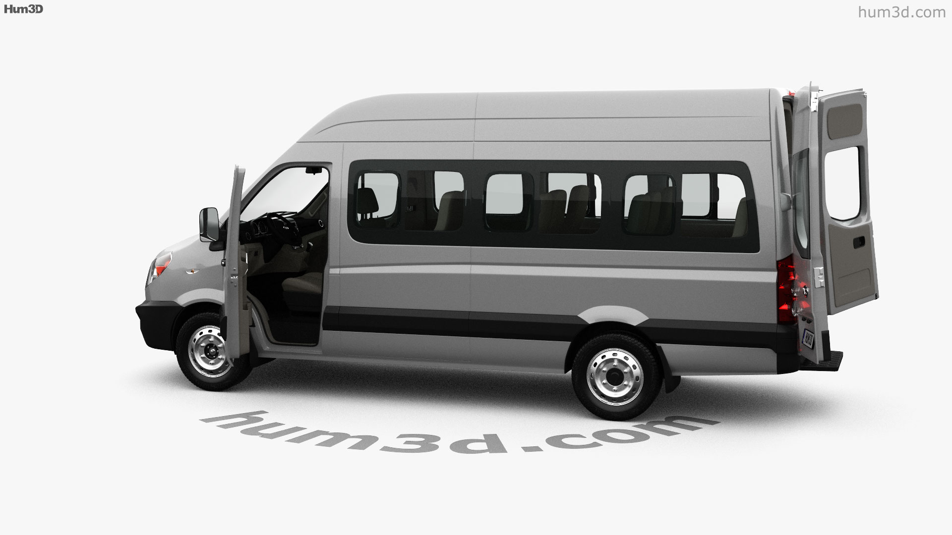 360 view of JAC Sunray Passenger Van L2H2 with HQ interior 2024 3D ...