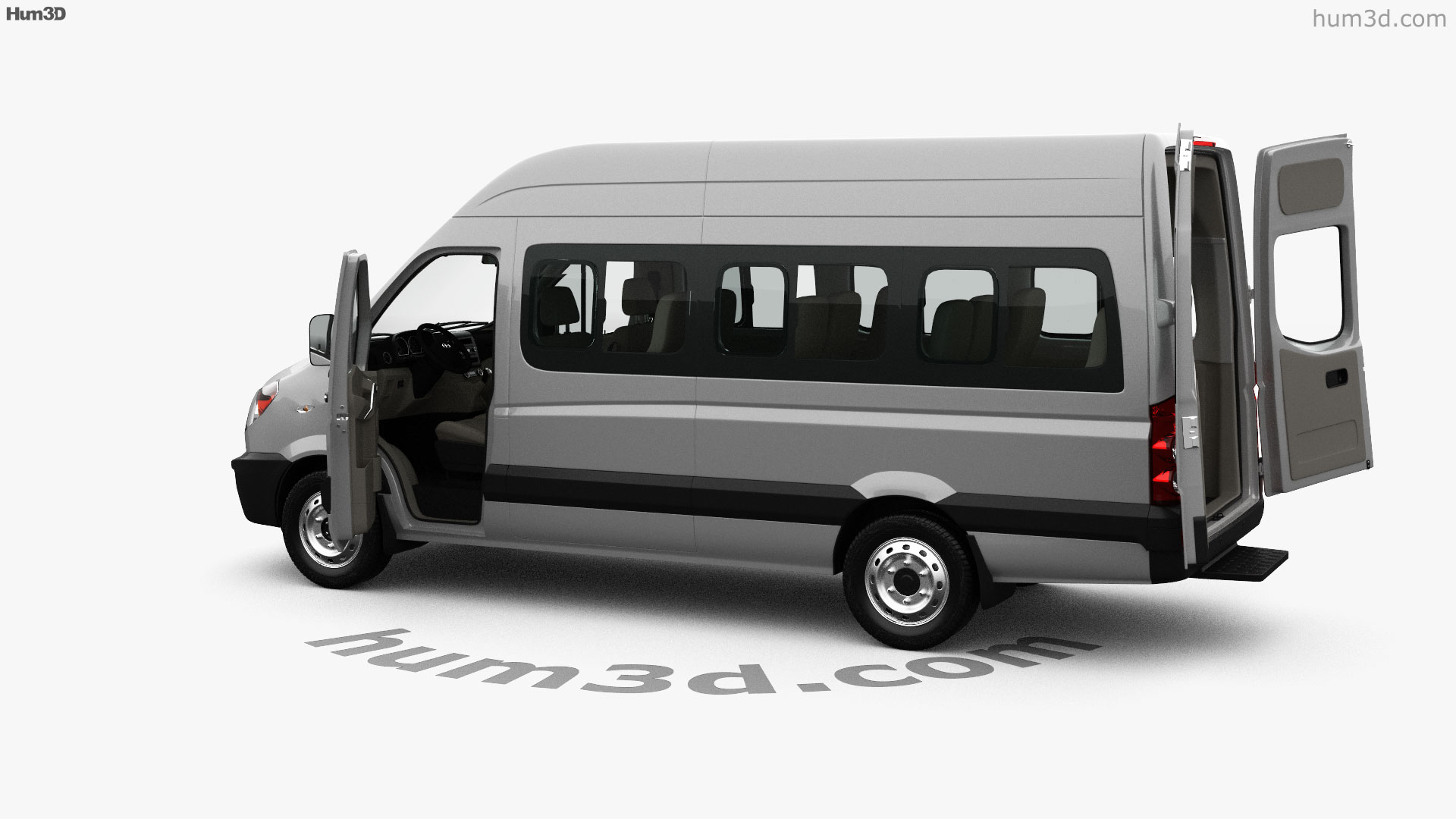 360 view of JAC Sunray Passenger Van L2H2 with HQ interior 2024 3D ...