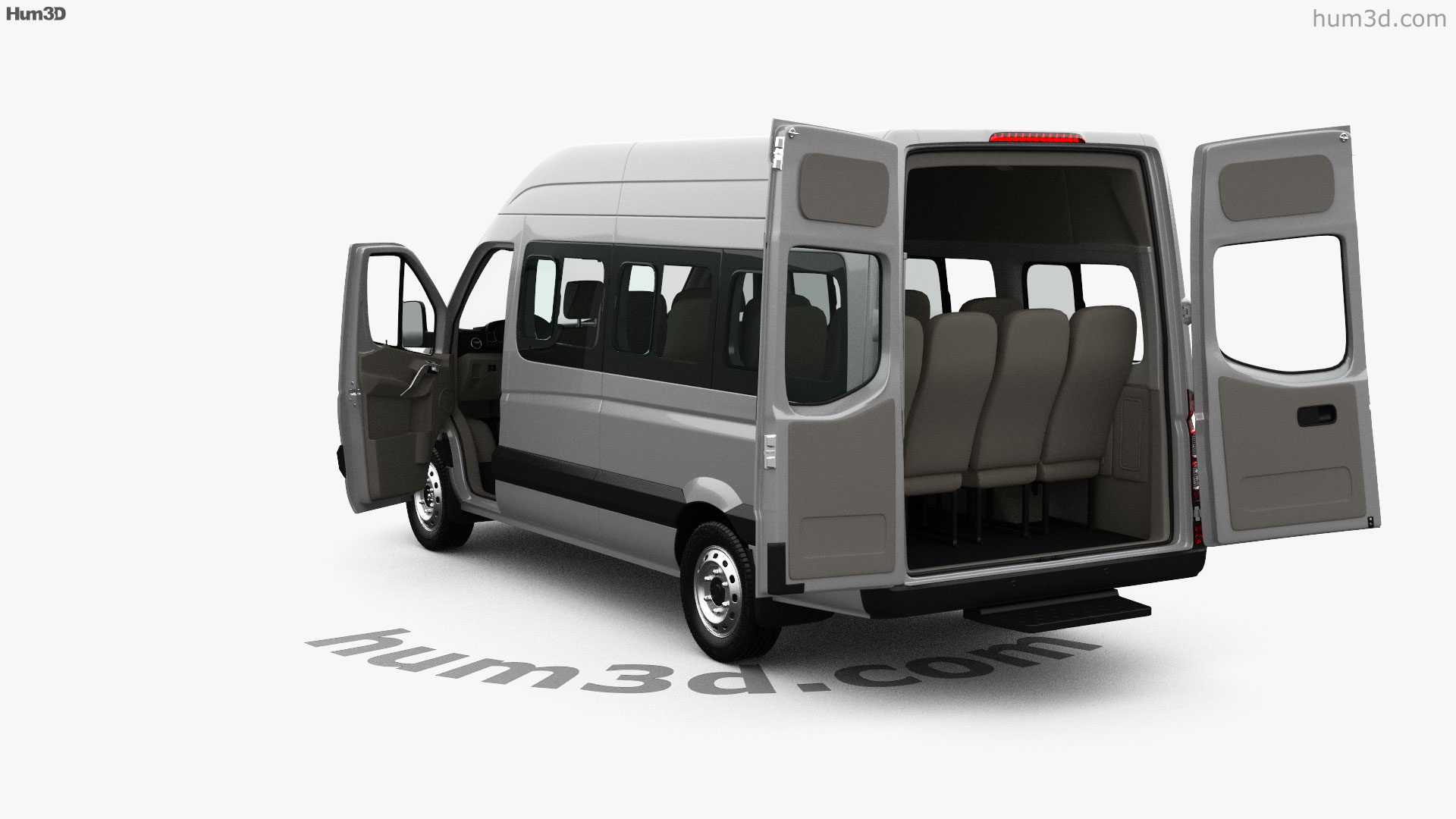 360 view of JAC Sunray Passenger Van L2H2 with HQ interior 2024 3D ...