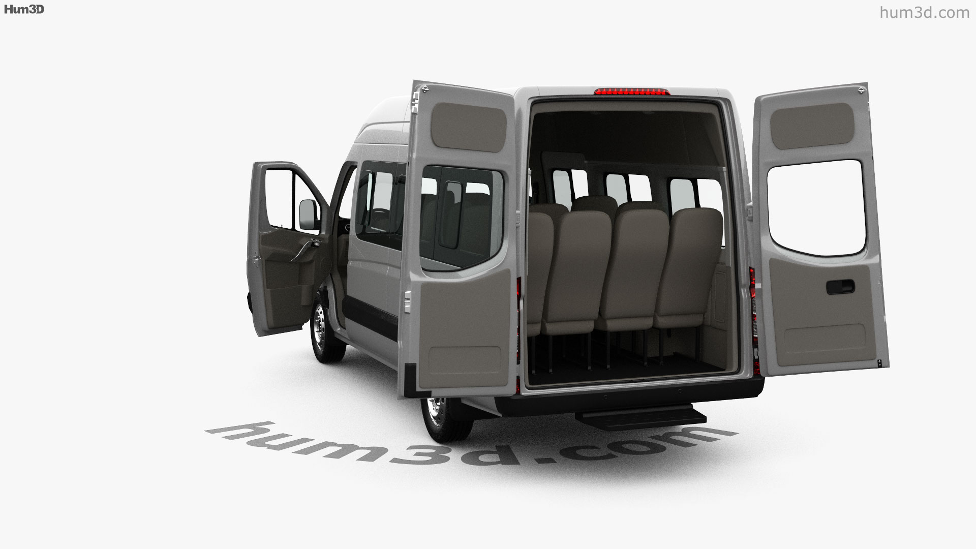 360 view of JAC Sunray Passenger Van L2H2 with HQ interior 2024 3D ...