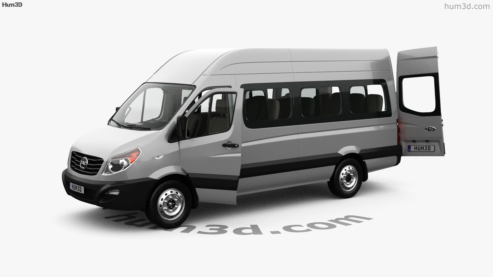360 view of JAC Sunray Passenger Van L2H2 with HQ interior 2024 3D ...