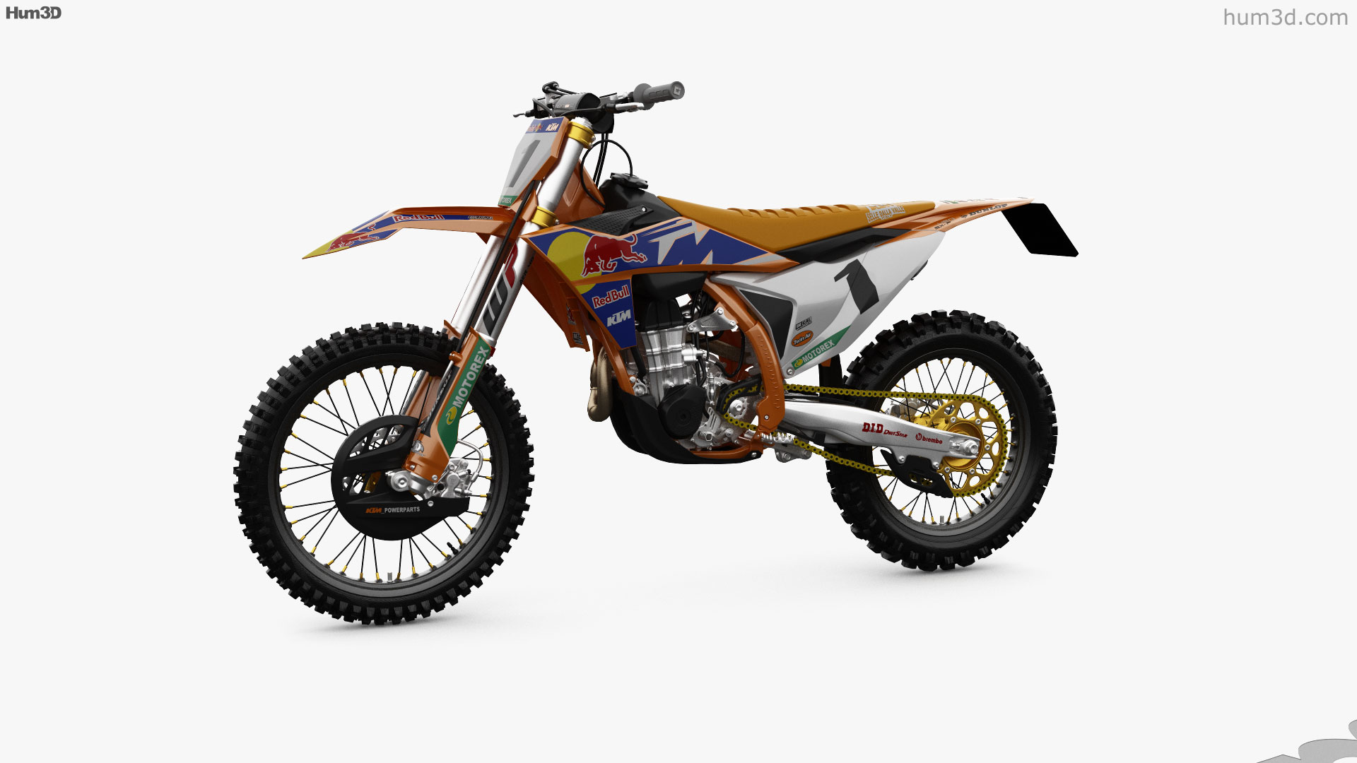 360 view of KTM 450 SX-F Factory Edition 2024 3D model - 3DModels store