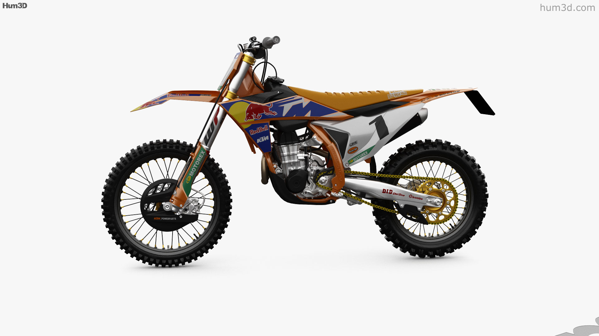 360 view of KTM 450 SX-F Factory Edition 2024 3D model - 3DModels store