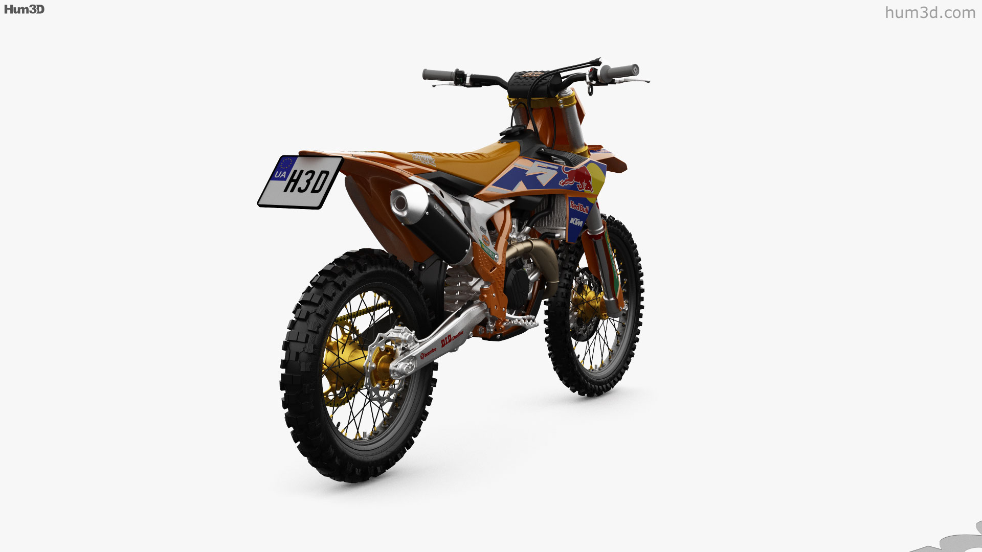 360 view of KTM 450 SX-F Factory Edition 2024 3D model - 3DModels store