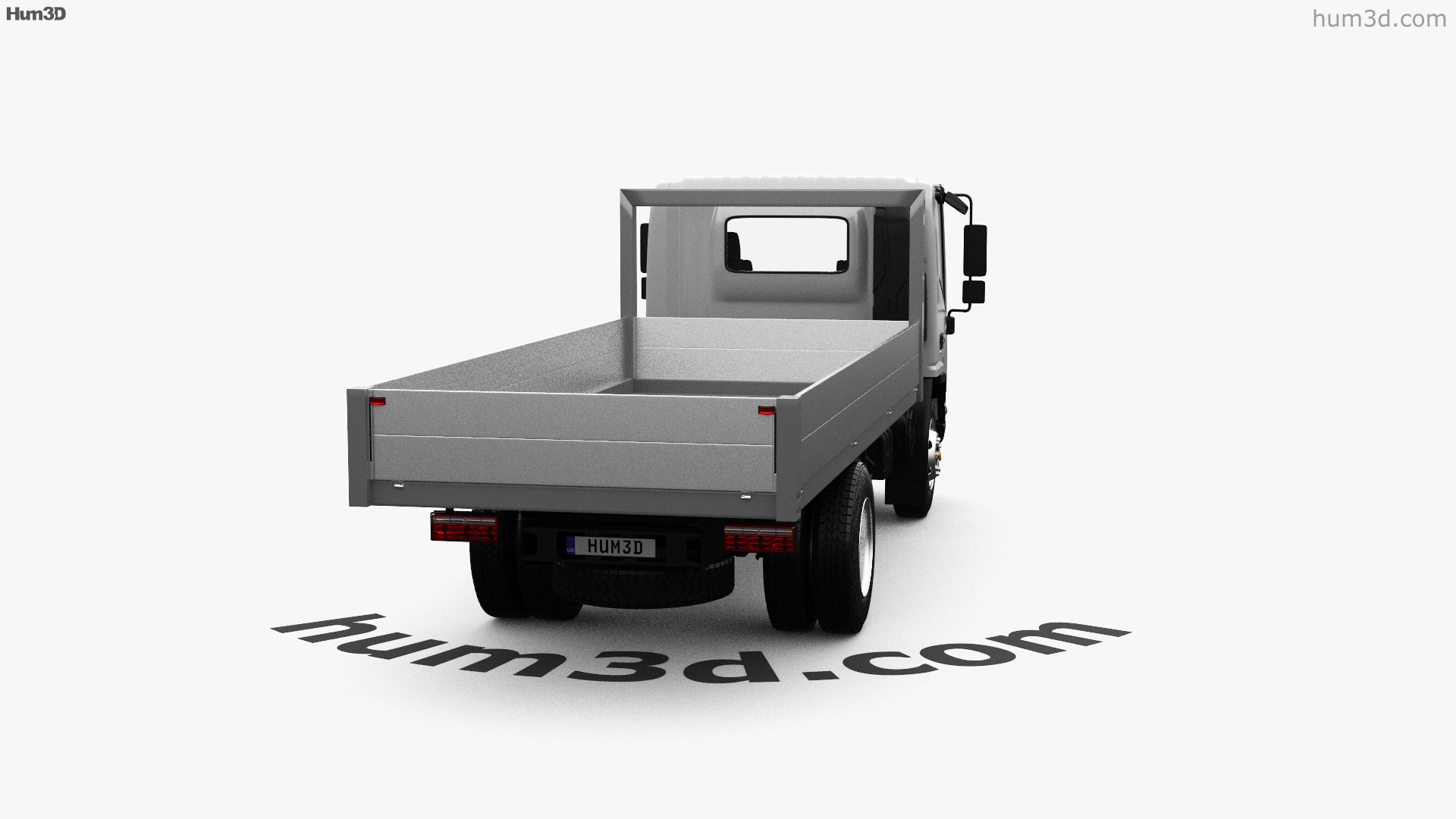 360 view of KamAZ Kompas 9 Flatbed Truck 2024 3D model - 3DModels store
