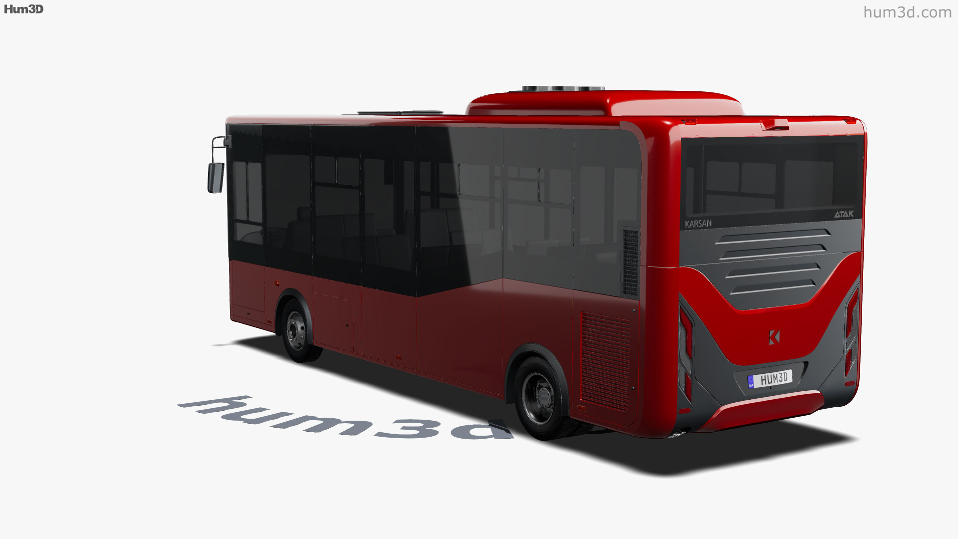 360 view of Karsan Atak bus 2022 3D model - 3DModels store