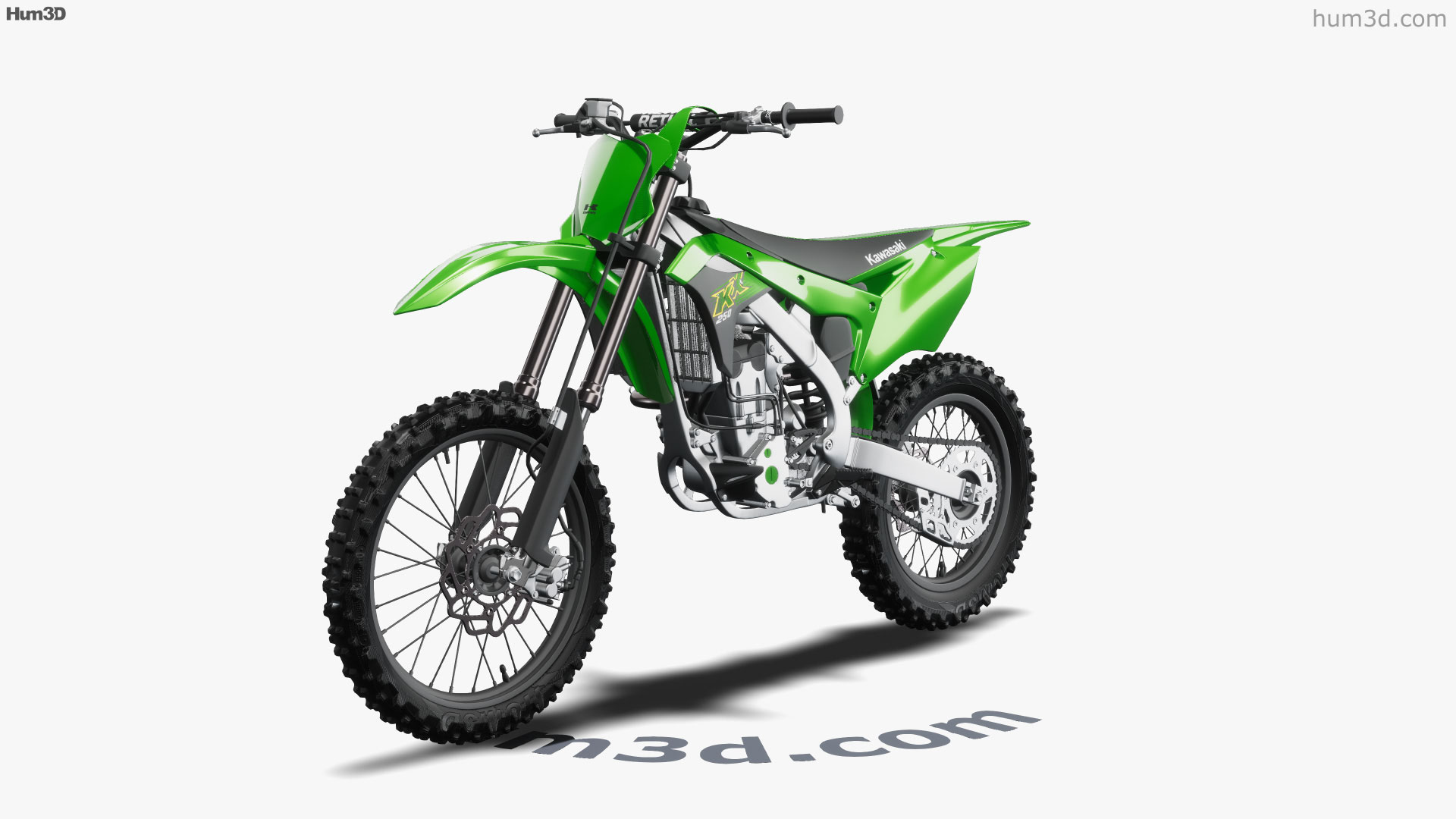 360 view of Kawasaki KX250 2020 3D model - 3DModels store