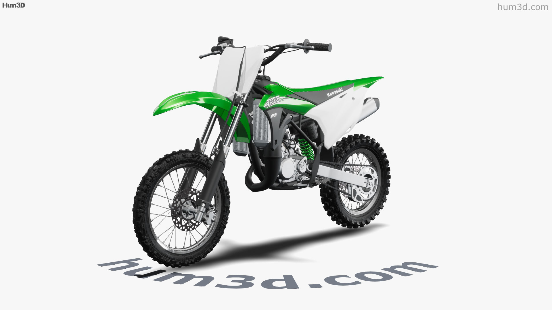 360 view of Kawasaki KX85 2020 3D model - 3DModels store