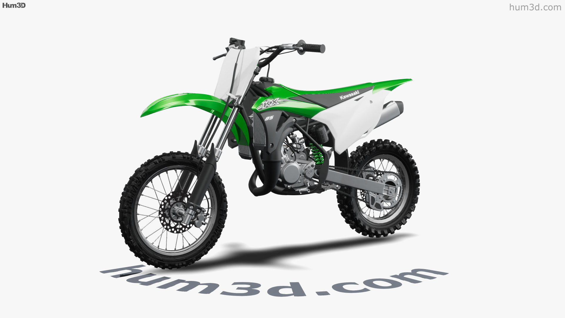360 view of Kawasaki KX85 2020 3D model - 3DModels store