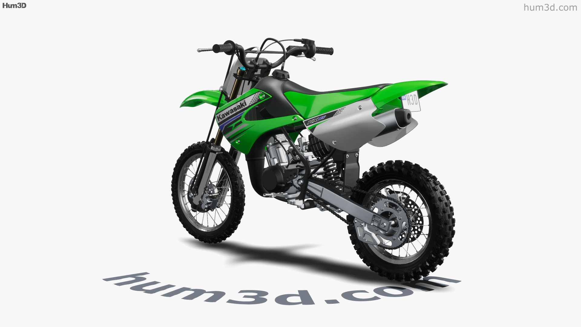 360 view of Kawasaki KX85 1998 3D model - 3DModels store
