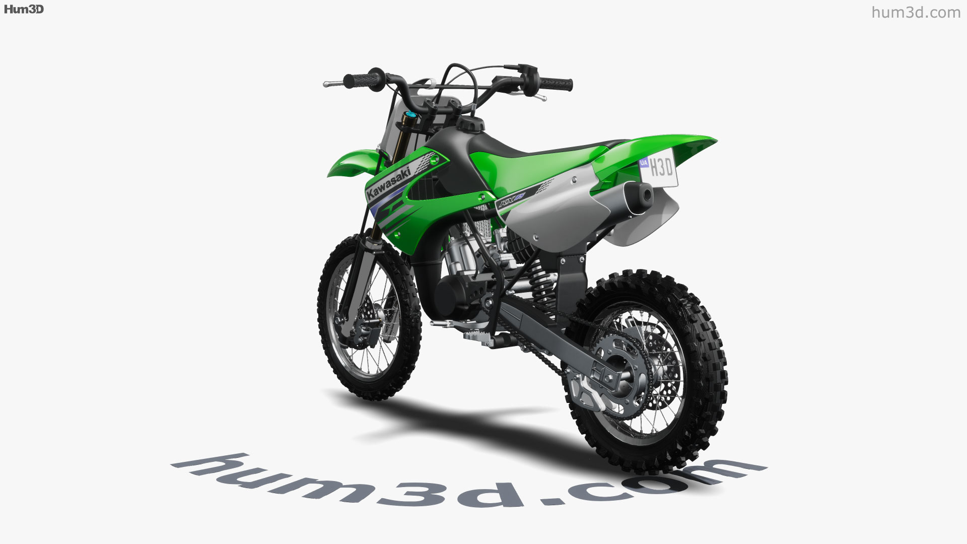 360 view of Kawasaki KX85 1998 3D model - 3DModels store
