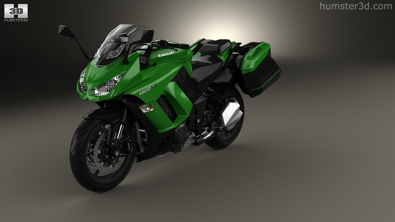 360 view of Kawasaki Z1000SX Tourer 2014 3D model - 3DModels store