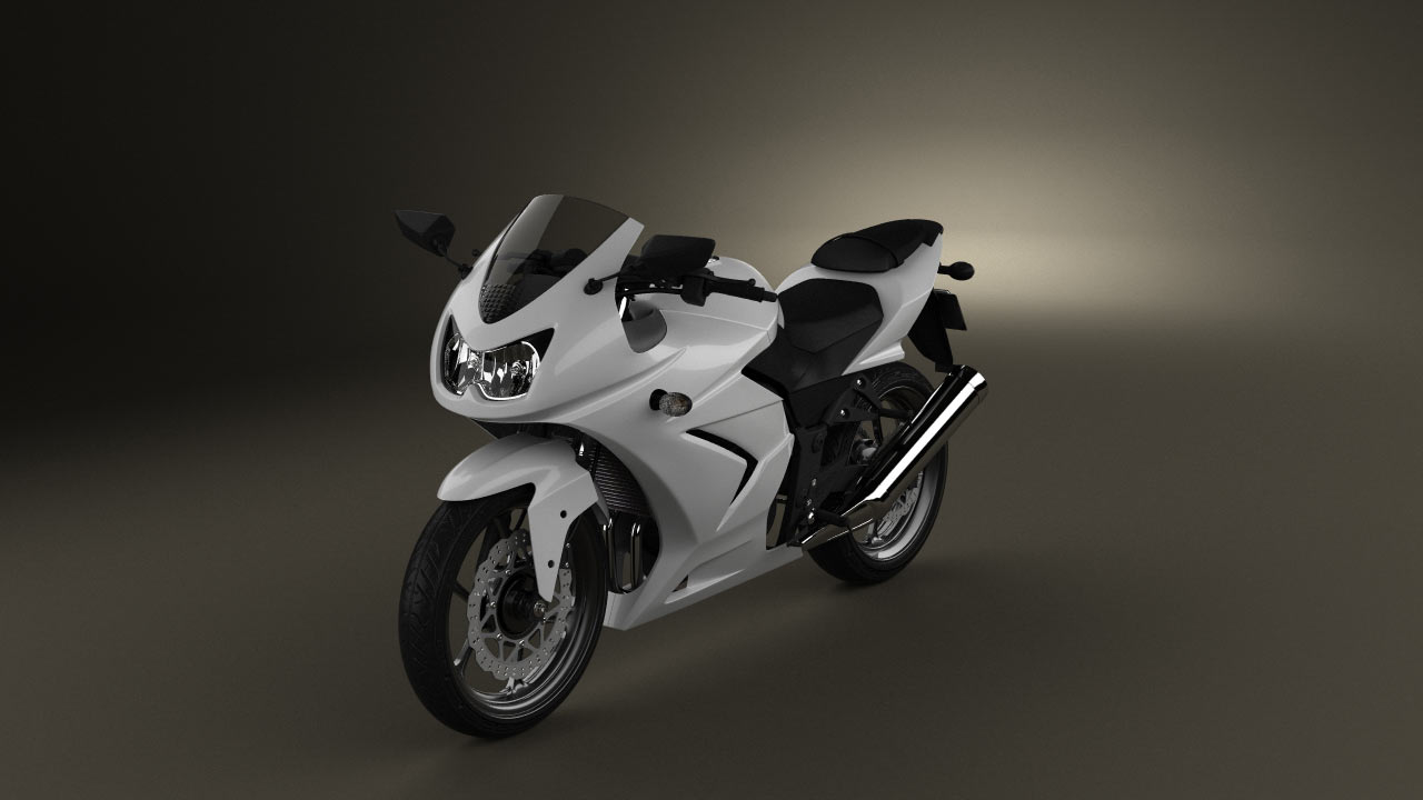 360 view of Kawasaki Ninja 250R 2011 3D model - 3DModels store