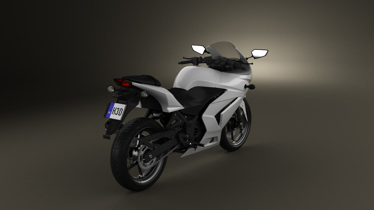 360 view of Kawasaki Ninja 250R 2011 3D model - 3DModels store