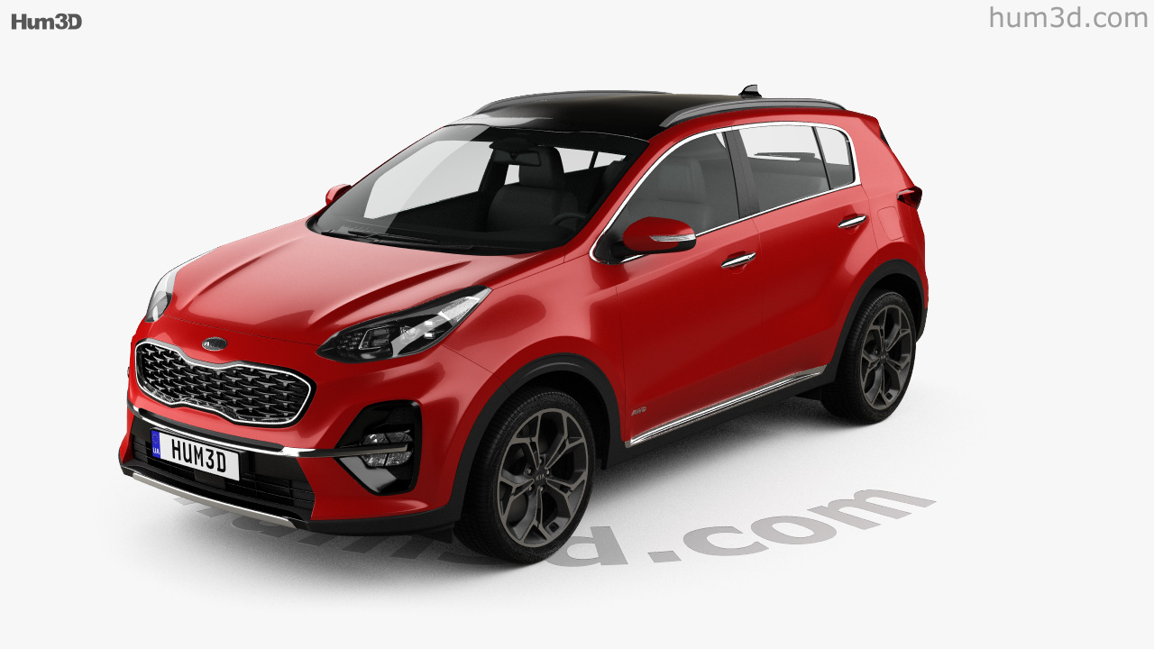 360 view of Kia Sportage GT-line 2019 3D model - 3DModels store